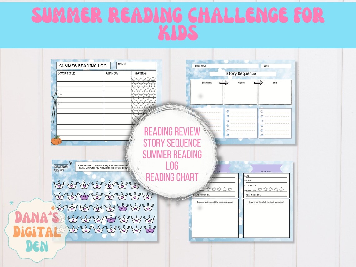 Summer Reading Challenge for Kids Princess Theme Reading Games Reading ...