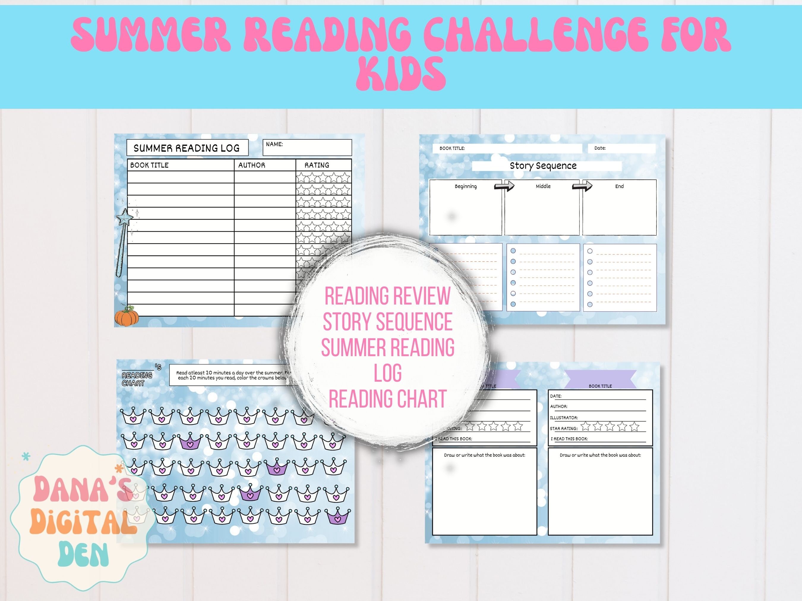 Summer Reading Challenge for Kids | Princess Theme Reading Games ...