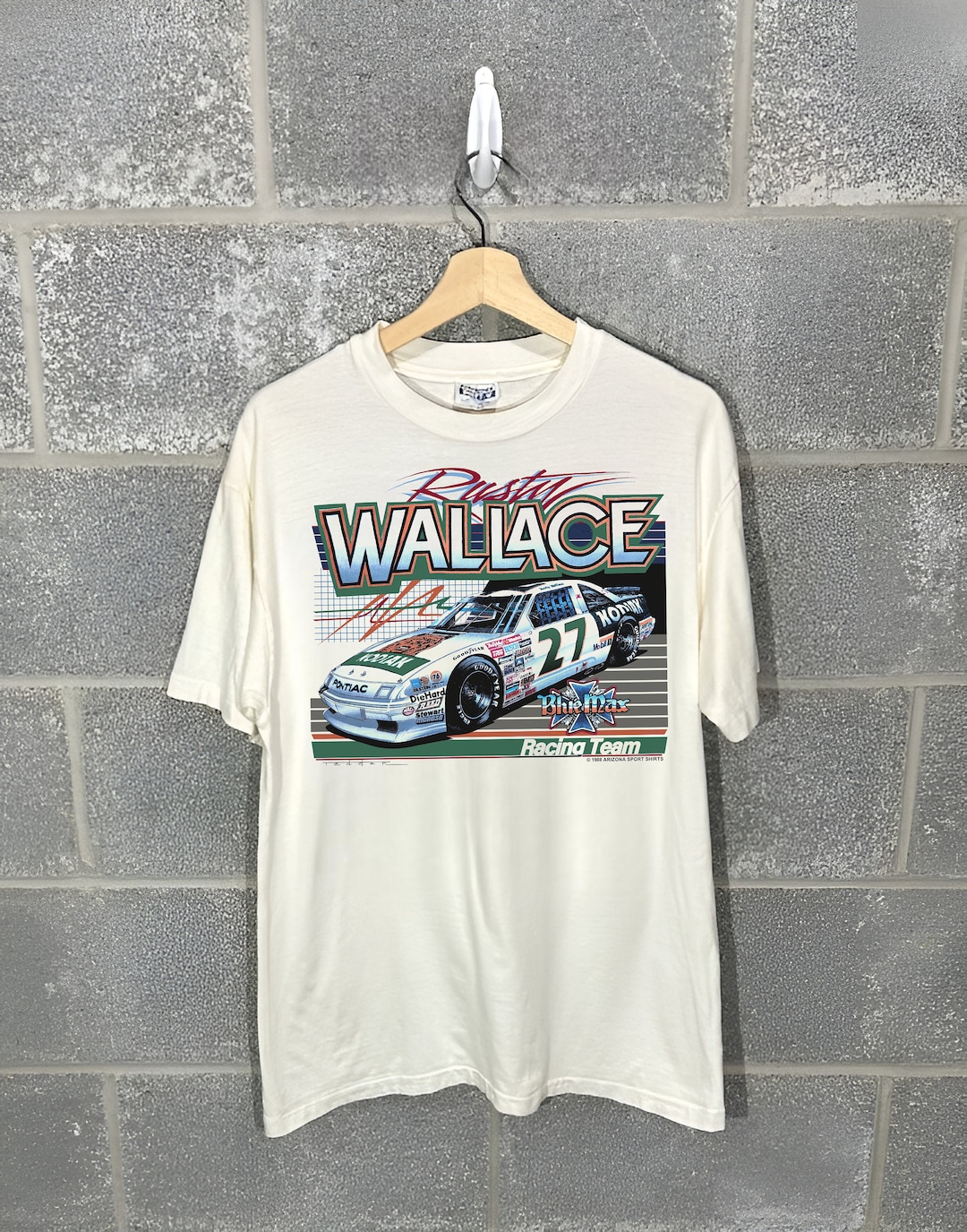 Vintage NASCAR 1988 Rusty Wallace T-shirt, 90s Nascar Shirt, Nascar T ...