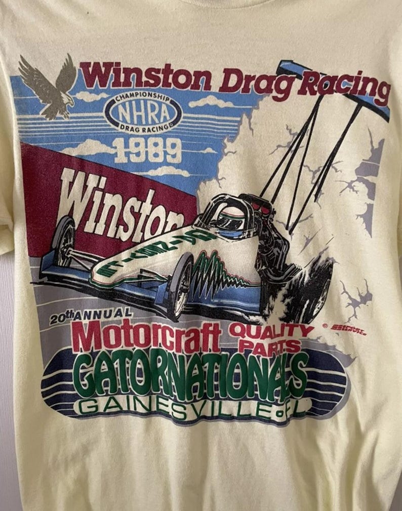 Vintage 1989 Winston Drag Racing T-shirt, Drag Racing Shirt, Drag ...