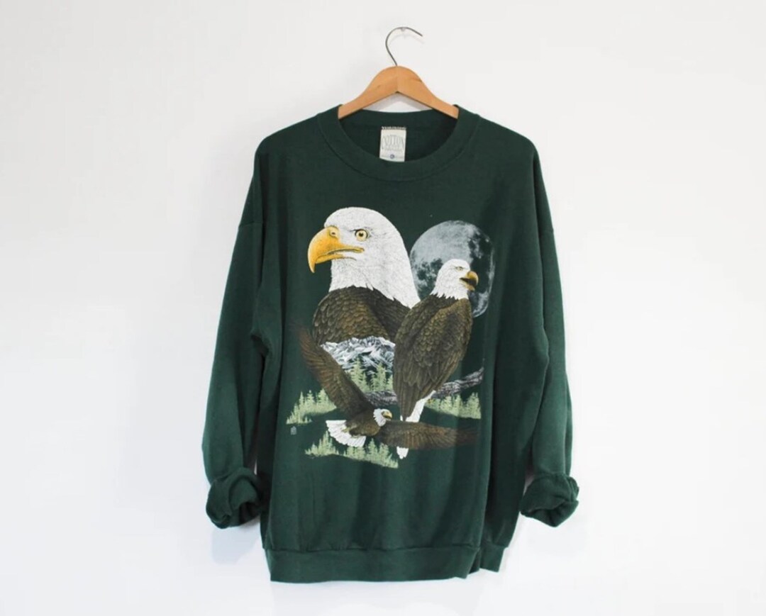 Vintage Bald Eagle Wilderness Sweatshirt, Bald Eagle Wilderness Shirt ...