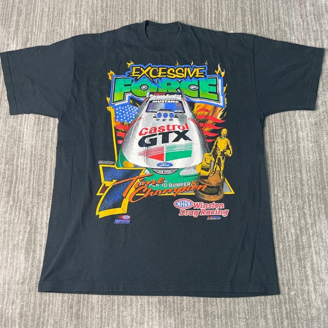 Vintage 2000s John Force Nascar Racing T-shirt, John Force Shirt, John ...