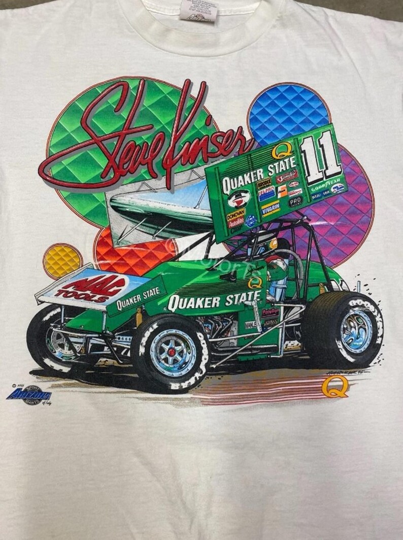 Vintage 1995 Steve Kinser Sprint Car T-shirt, Steve Kinser Shirt ...
