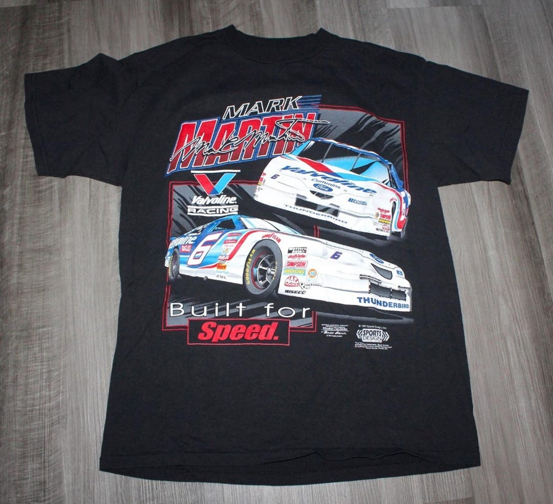 Vintage 90s Mark Martin Nascar Racing T-shirt, Mark Martin Shirt ...