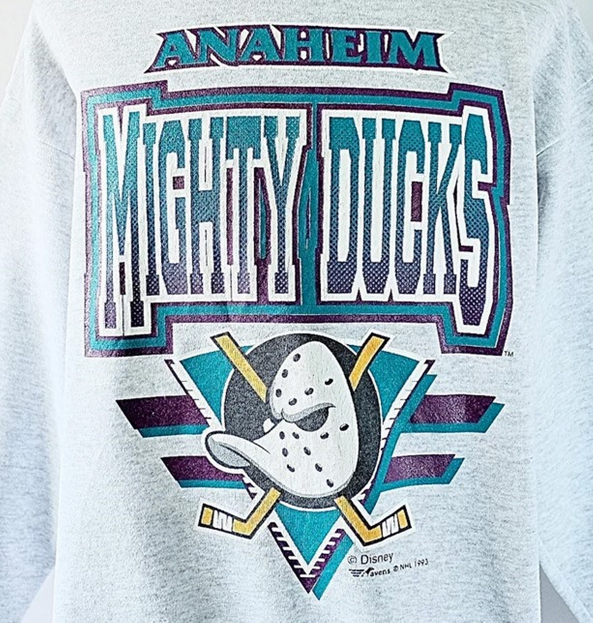 Vintage 1993 Anaheim Mighty Ducks Crewneck Sweatshirt, Mighty Ducks ...
