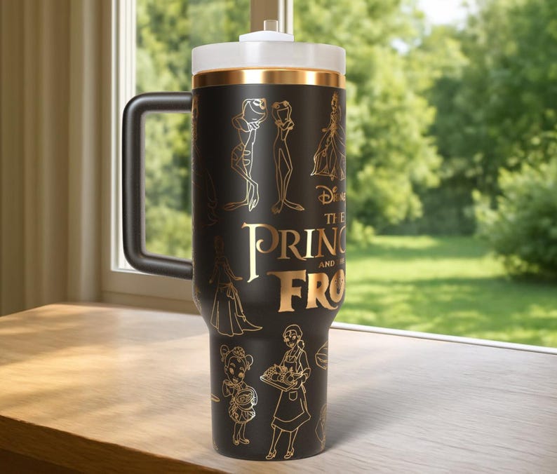 Princess & the Frog Laser Engraved Tumbler 40oz, Princess and the Frog ...