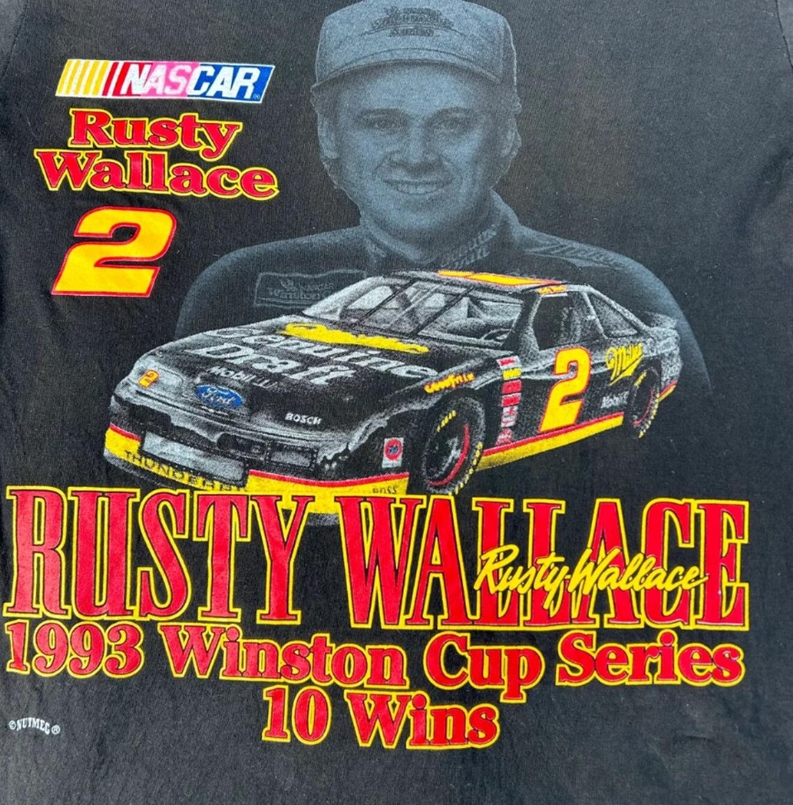 Vintage 1993 Rusty Wallace Winston Cup Nascar Racing T-shirt, Rusty ...