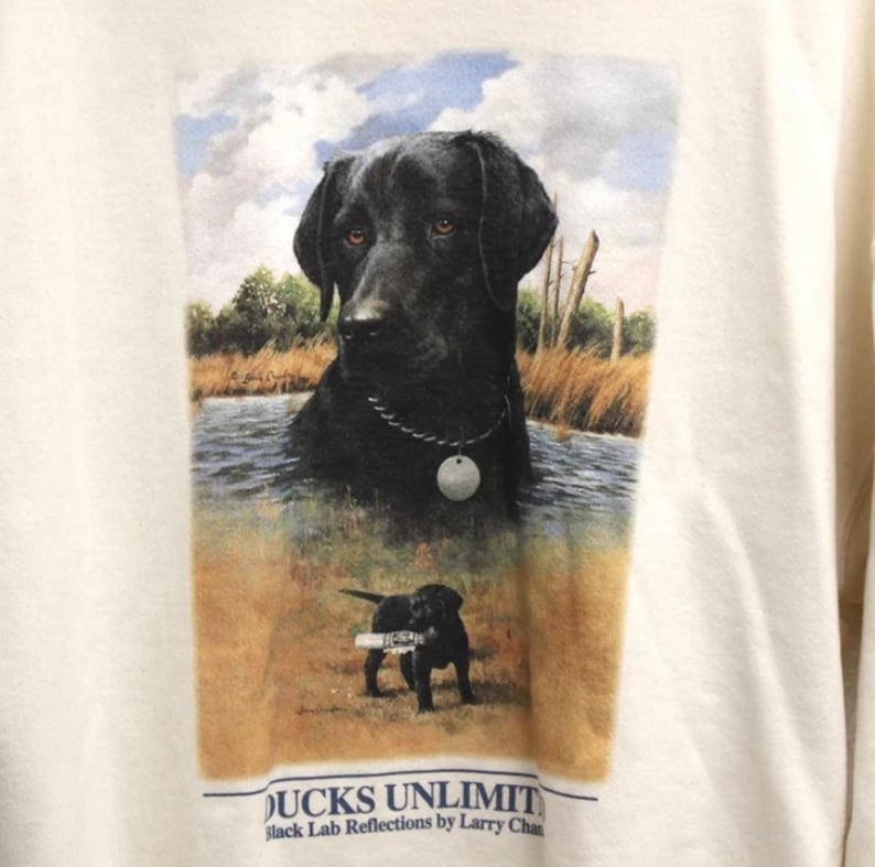 Vintage Ducks Unlimited Black Lab Labrador Retriever Dog Sweatshirt ...