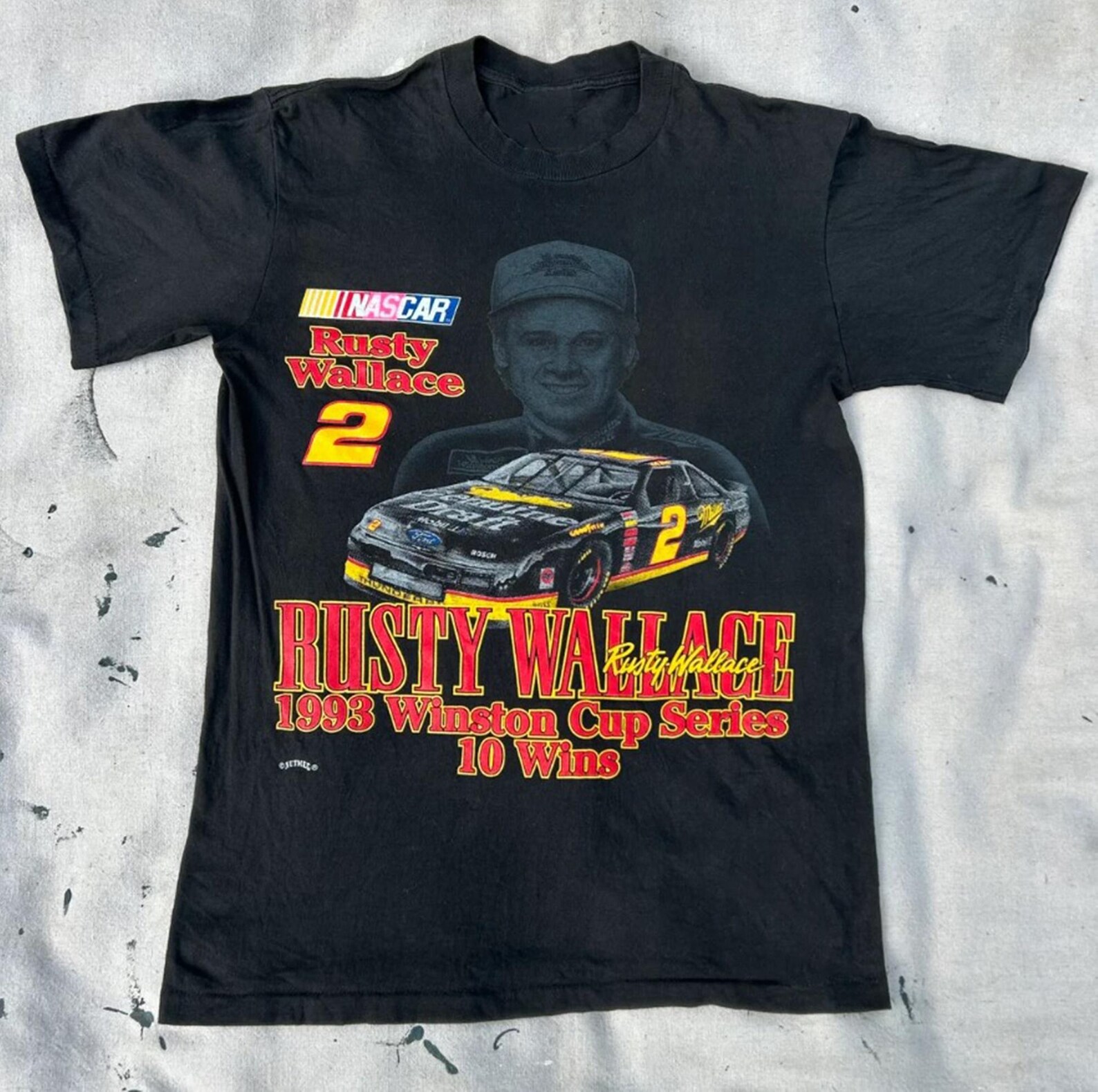 Vintage 1993 Rusty Wallace Winston Cup Nascar Racing T-shirt, Rusty ...