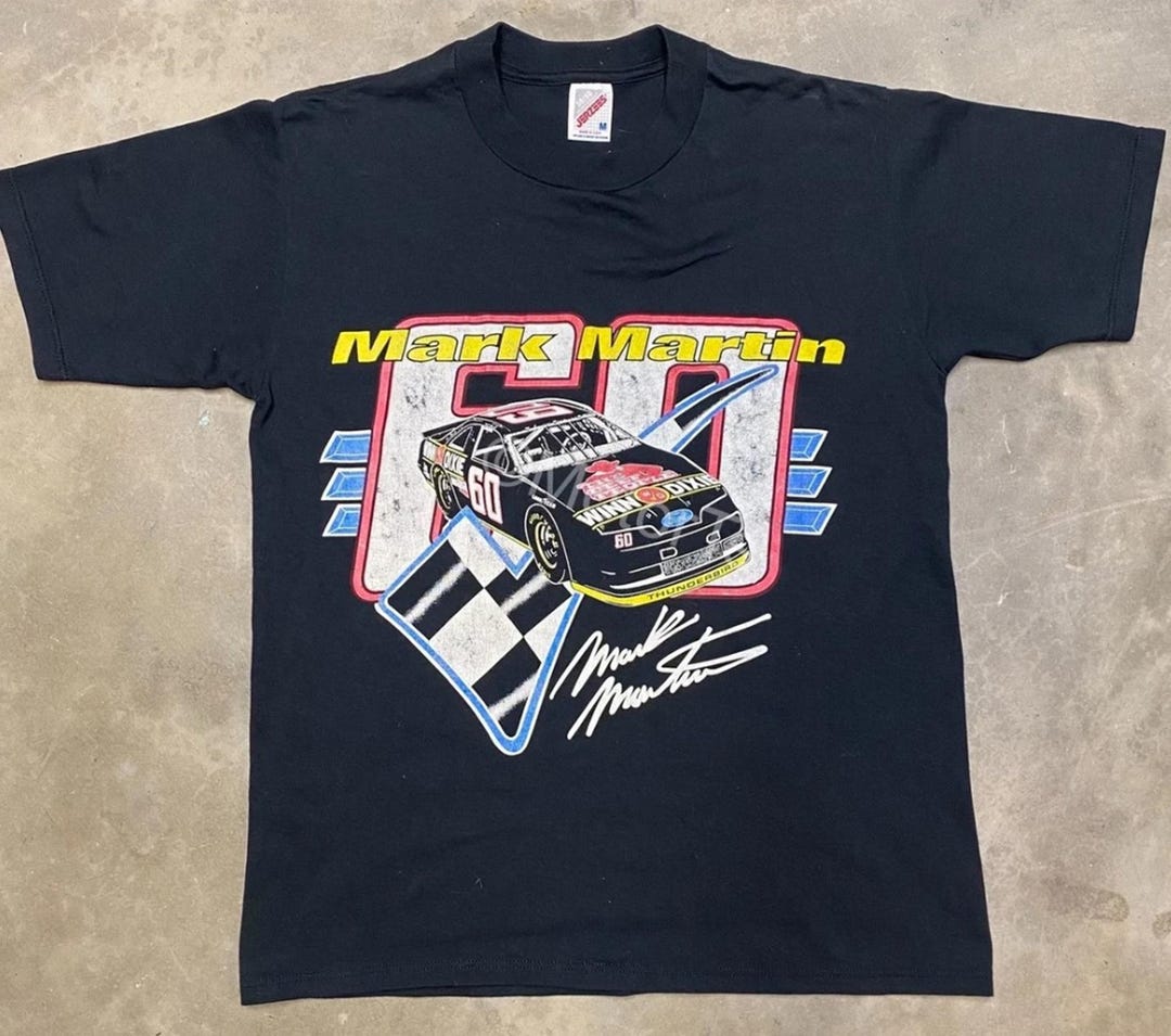 Vintage 1990’s Mark Martin NASCAR Busch Series T-shirt, Mark Martin ...
