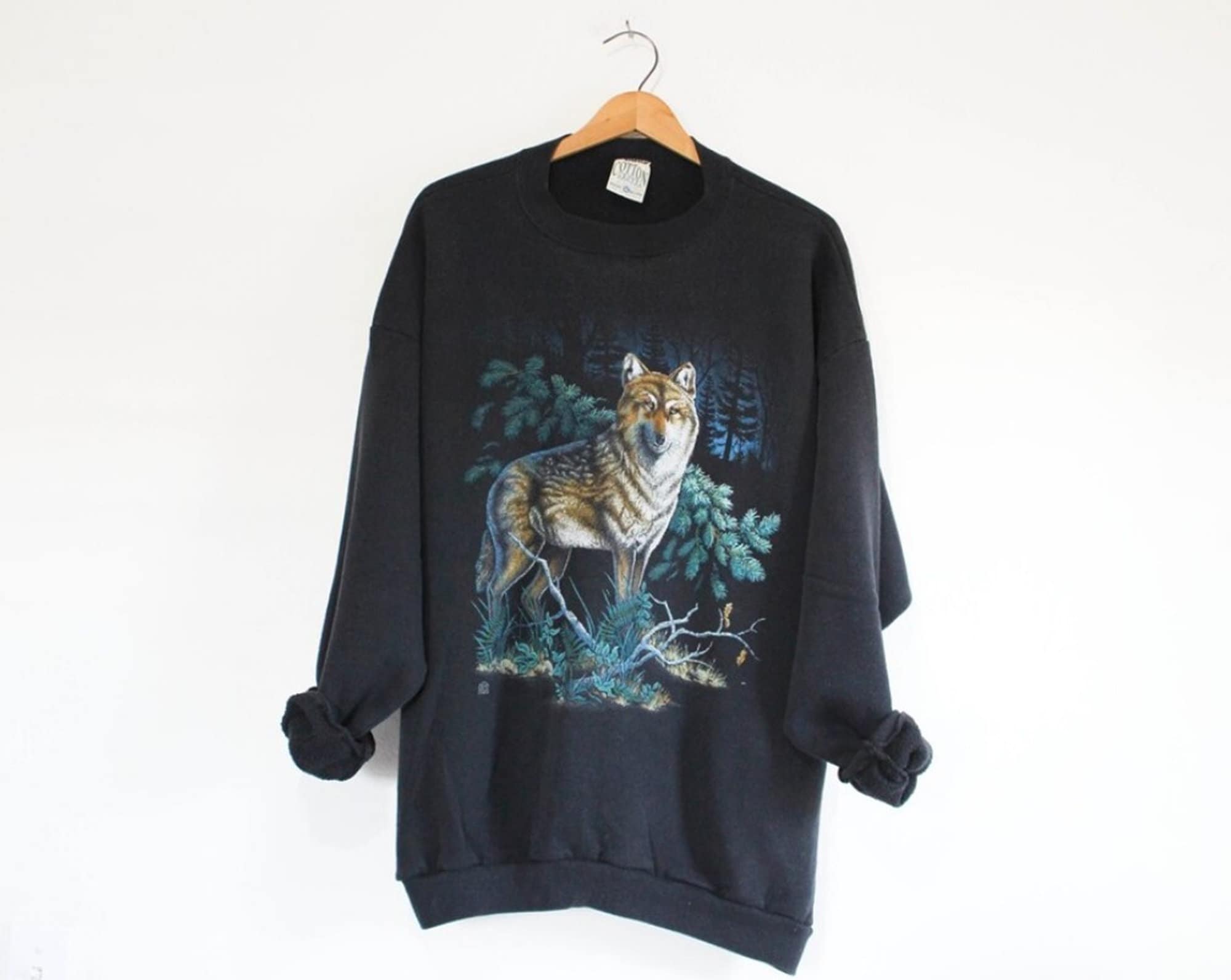 Vintage Wolf Wilderness Sweatshirt, Wolf Wilderness Shirt, Wolf ...