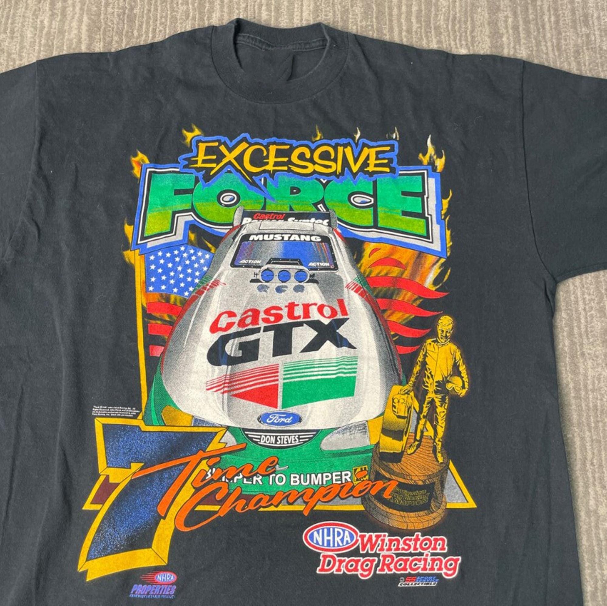 Vintage 2000s John Force Nascar Racing T-shirt, John Force Shirt, John ...