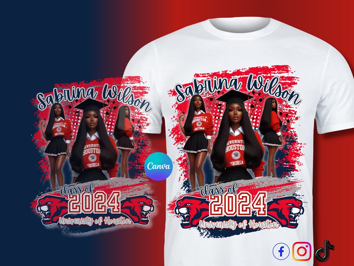 2024 Graduation Template, DIY, Canva, Canva Pro, Sublimation Png, DTG ...