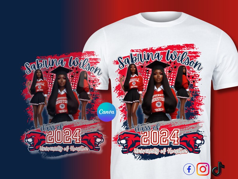 2024 Graduation Template, DIY, Canva, Canva Pro, Sublimation Png, DTG ...