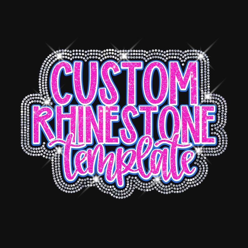 Custom Rhinestone Template | Digital Download Only - Etsy