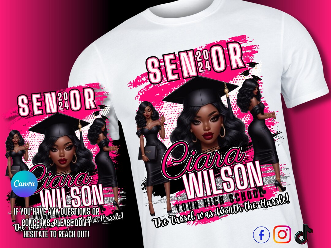 2024 Graduation T-shirt Template,canva, Sublimation,dtg,dtf,graduation ...