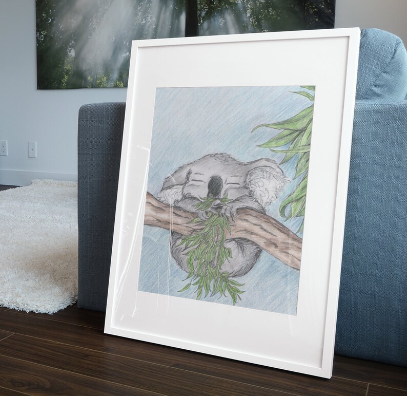 Koala Drawing PRINTABLE Pencil Art Outback Australian Wildlife Animal ...