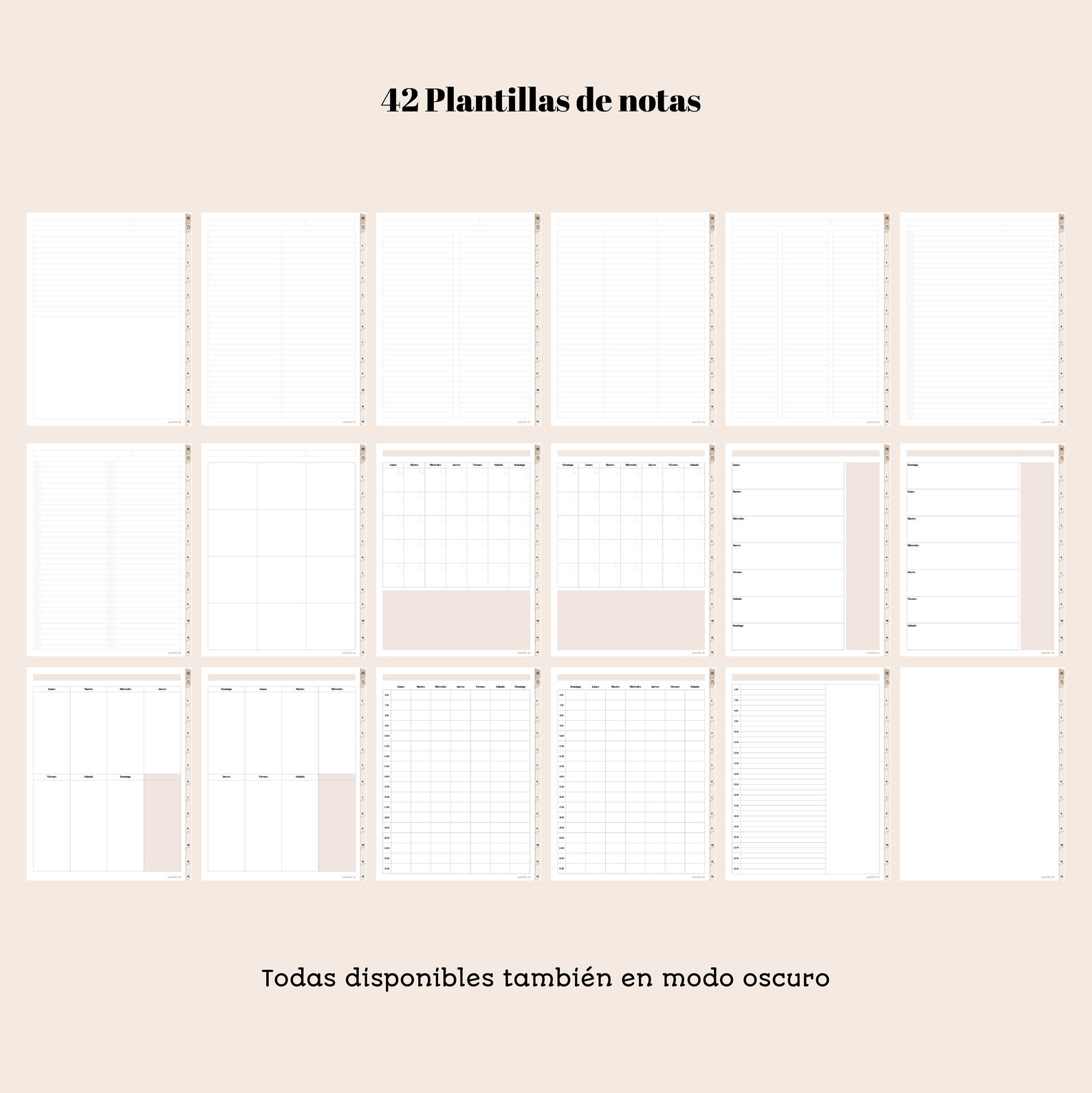 Cuaderno Digital Goodnotes iPad Español, Notability, 12 pestañas, 42 ...