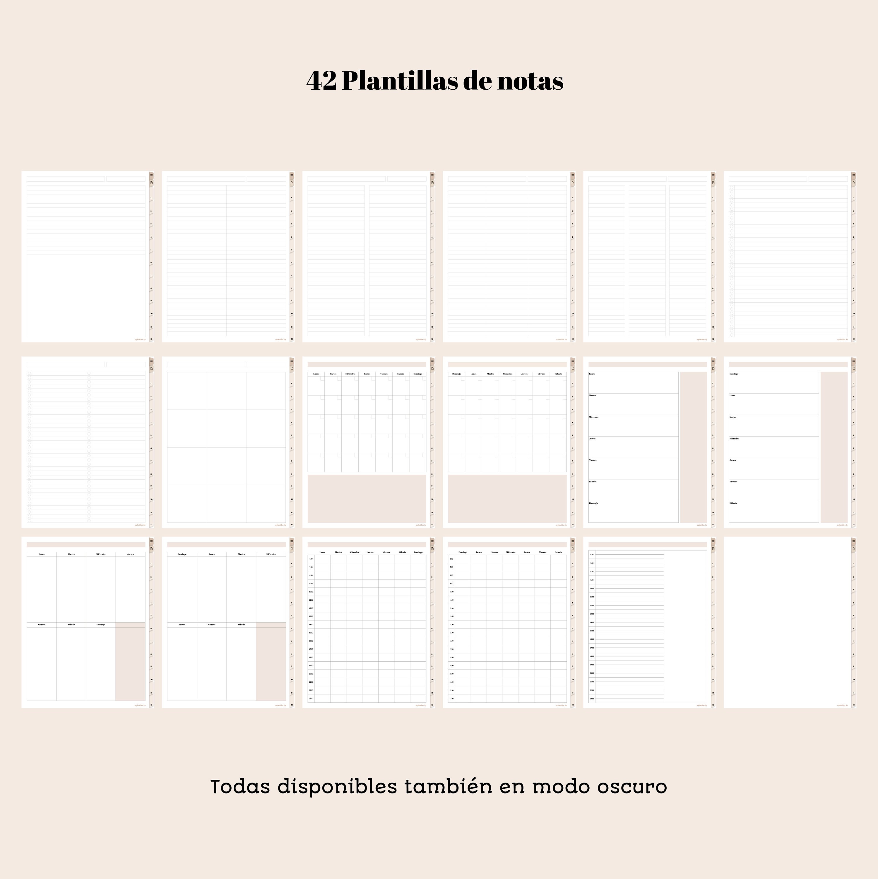 Cuaderno Digital Goodnotes iPad Español, Notability, 12 pestañas, 42 ...