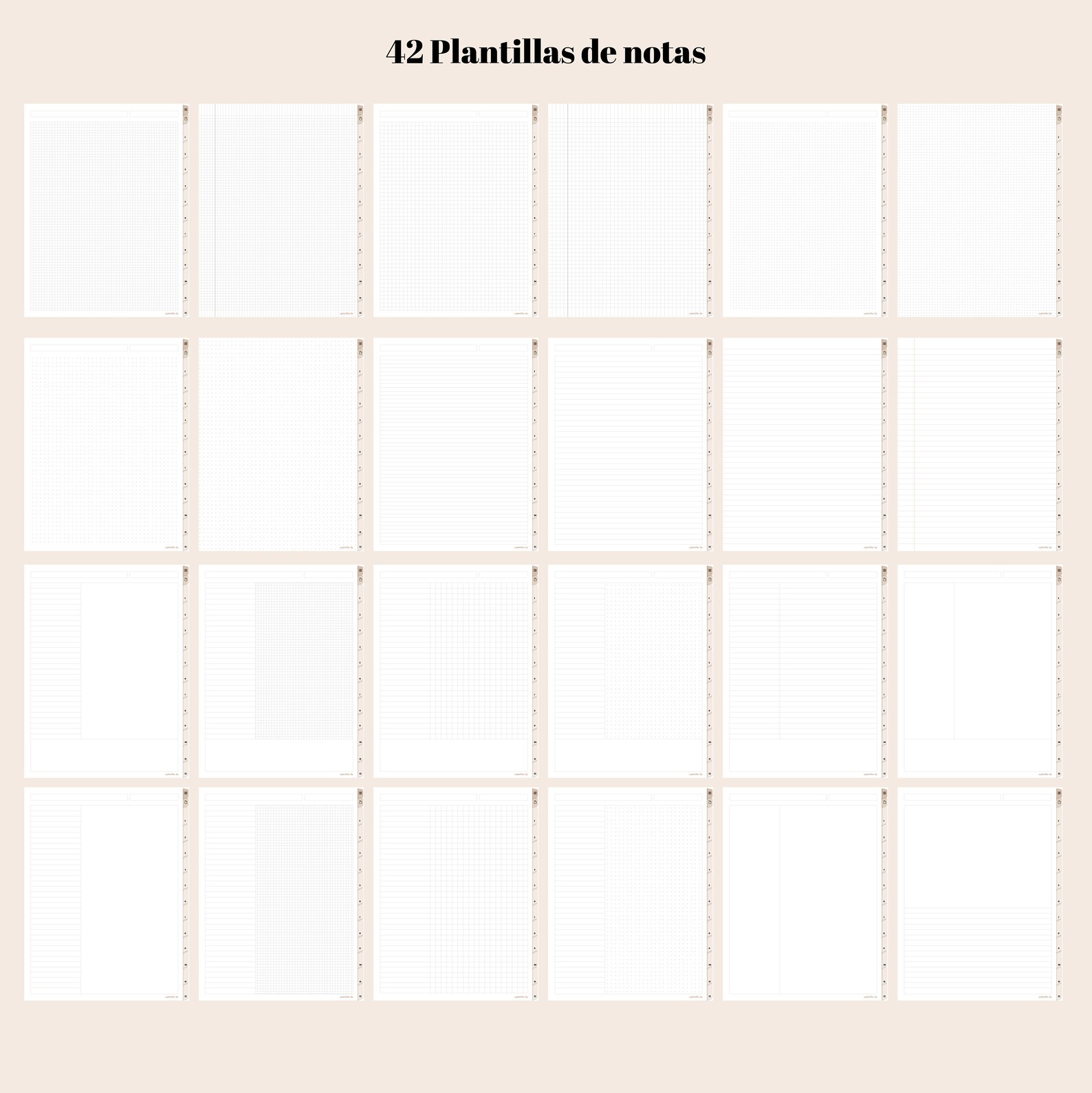 Cuaderno Digital Goodnotes iPad Español, Notability, 12 pestañas, 42 ...