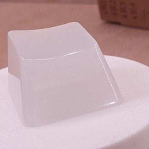 White Blank 1U Accent Keycaps, Transparent Hand Polished Resin OEM Caps ...