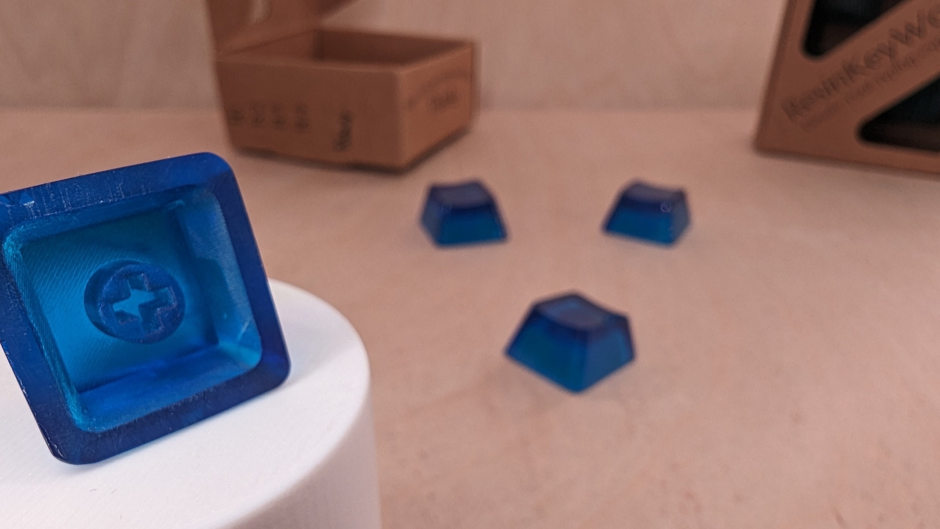 Navy Blue Blank 1U Accent Keycaps Transparent Hand Polished - Etsy