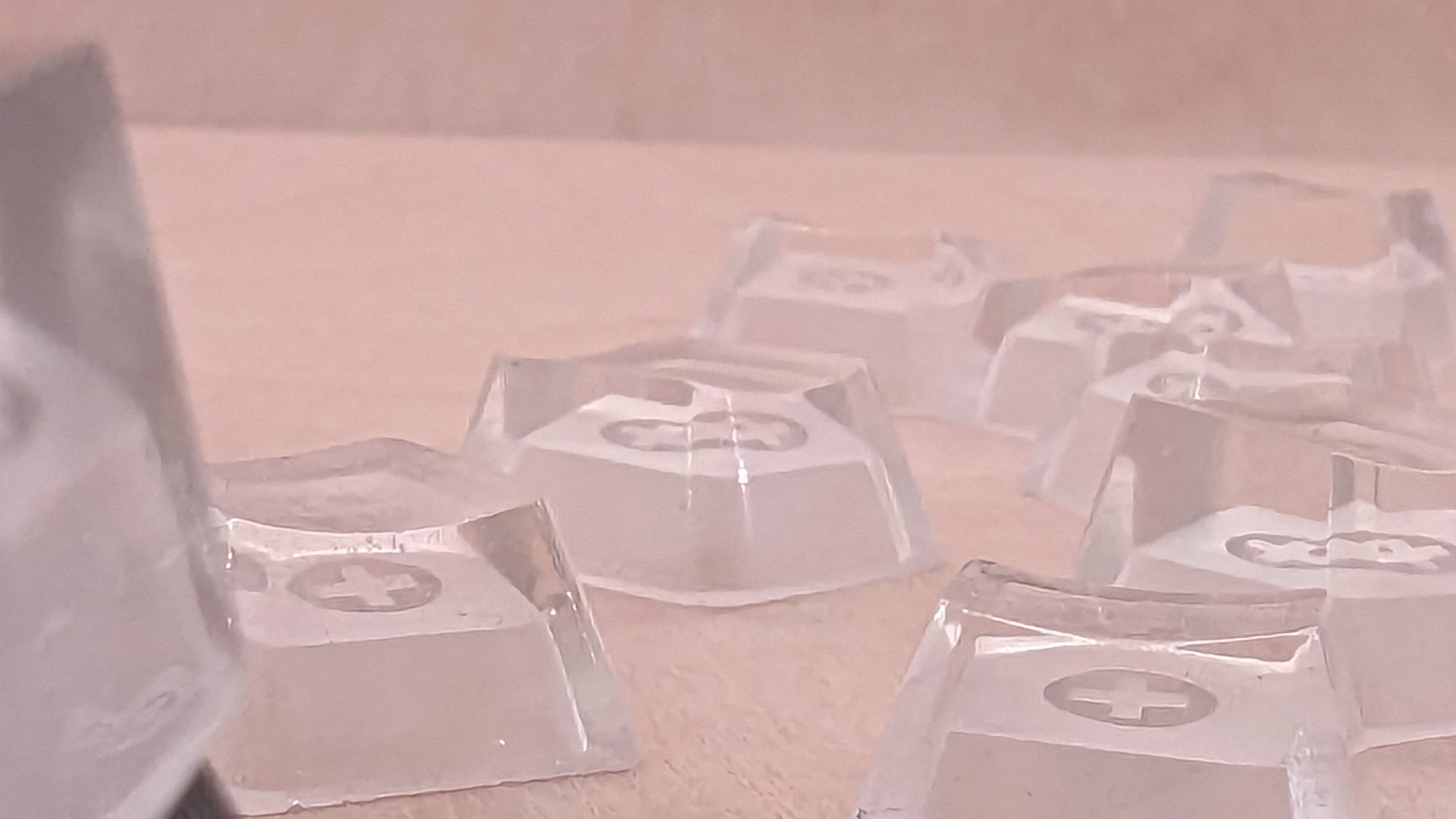 Clear 1U Resin Keycap, Hand Polished Cherry OEM Artisan Keycap, Smooth ...