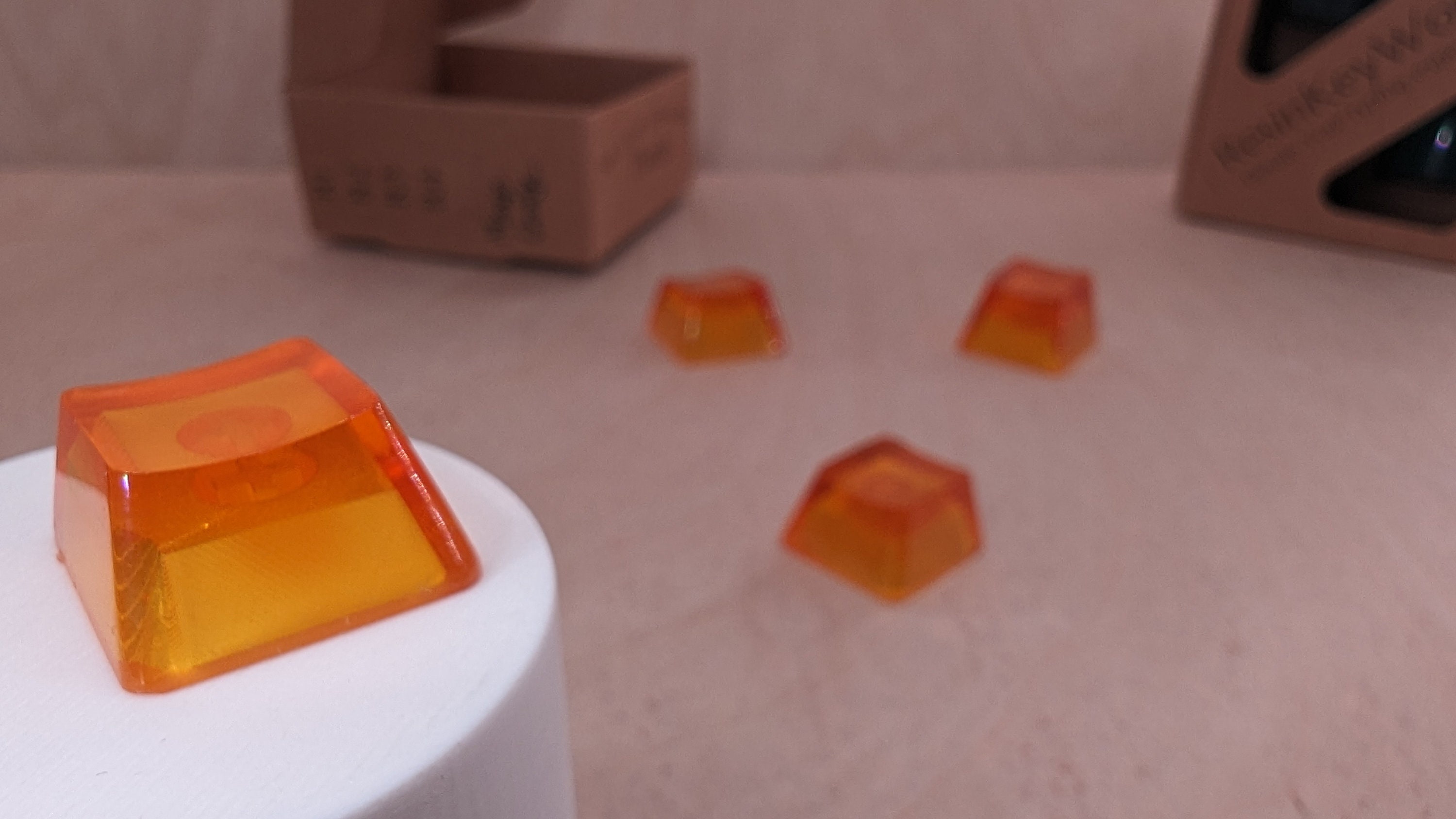 Mango Orange Blank 1U Accent Keycaps Transparent Hand - Etsy