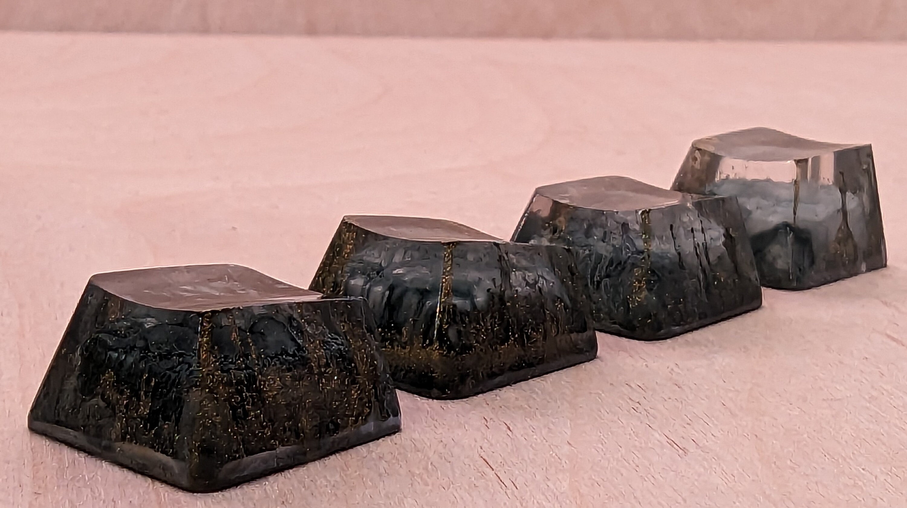 Black and Gold 1U Keycap, Hand Polished Multicolored Cherry OEM Artisan ...