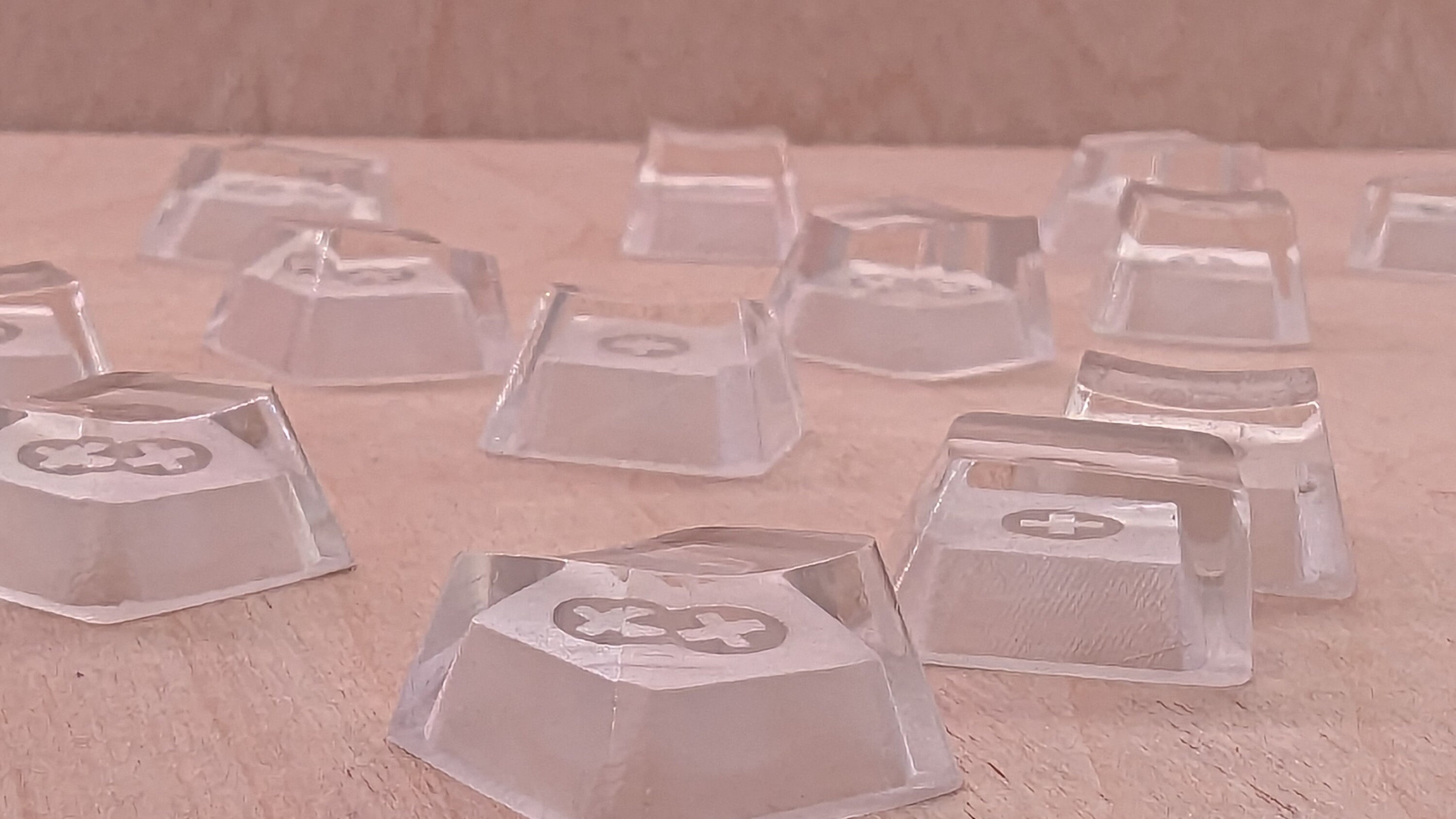 Clear 1U Resin Keycap, Hand Polished Cherry OEM Artisan Keycap, Smooth ...