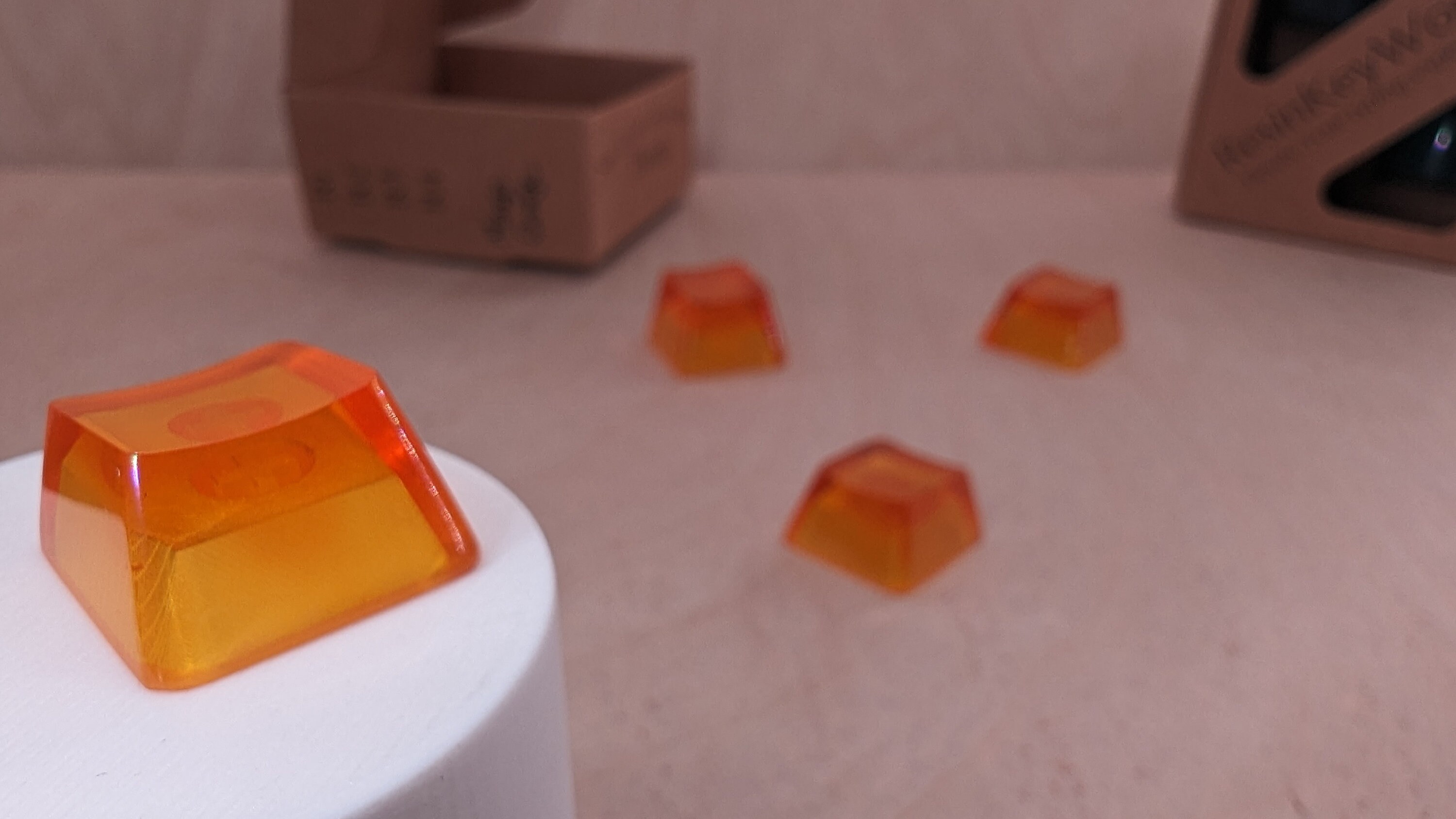 Mango Orange Blank 1U Accent Keycaps Transparent Hand - Etsy