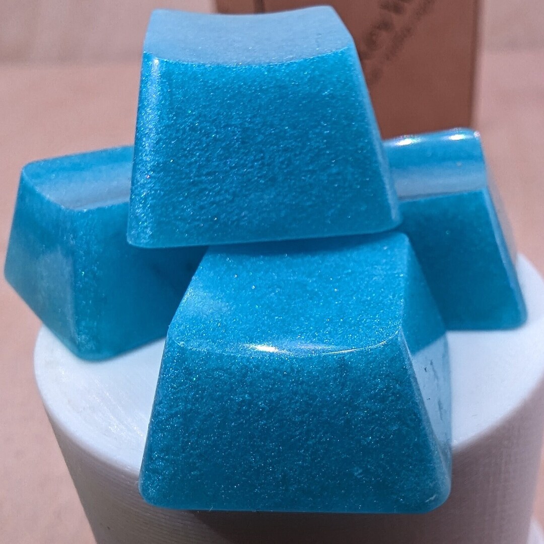 Maya Blue Blank 1U Accent Keycaps, Semi-opaque Hand Polished Resin OEM ...