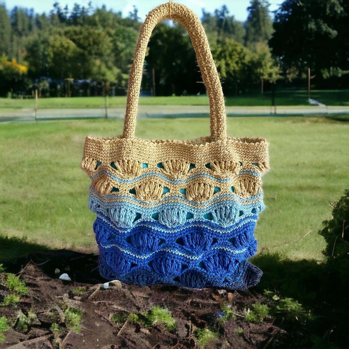 Crochet Paper Rope Bag Paper Rope Beach Bag Summer Shopper - Etsy