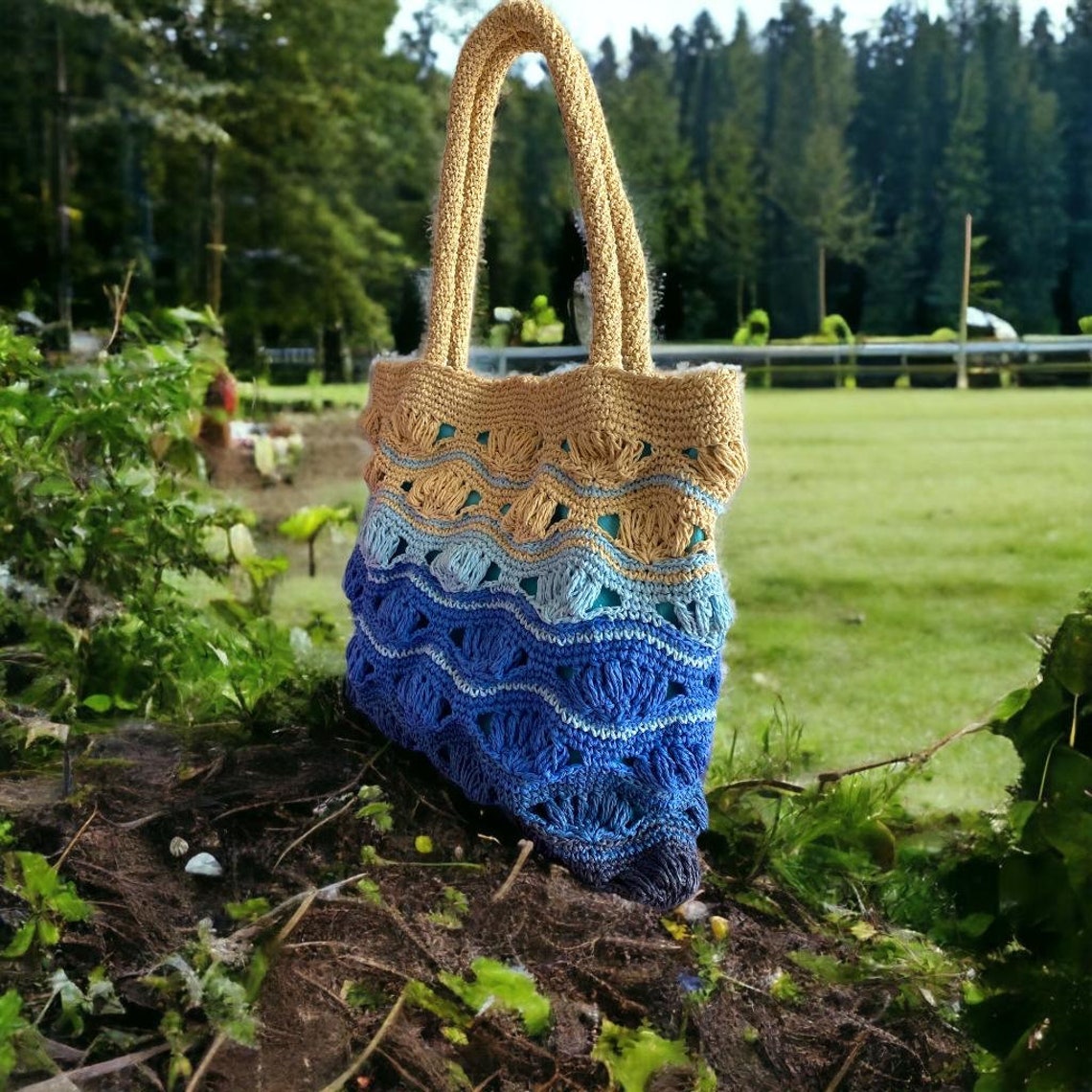Crochet Paper Rope Bag Paper Rope Beach Bag Summer Shopper - Etsy