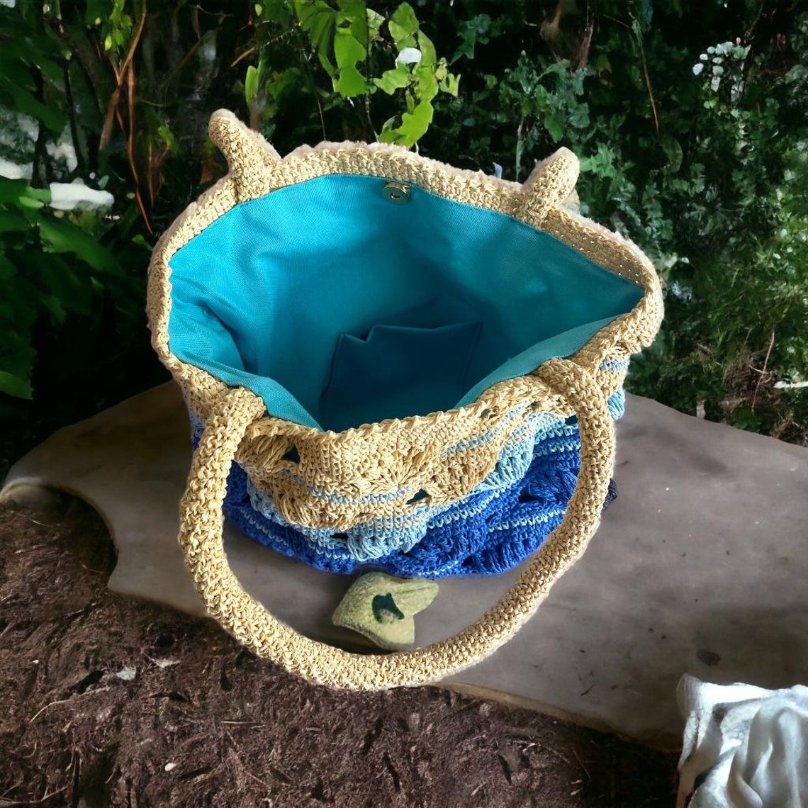 Crochet Paper Rope Bag Paper Rope Beach Bag Summer Shopper - Etsy