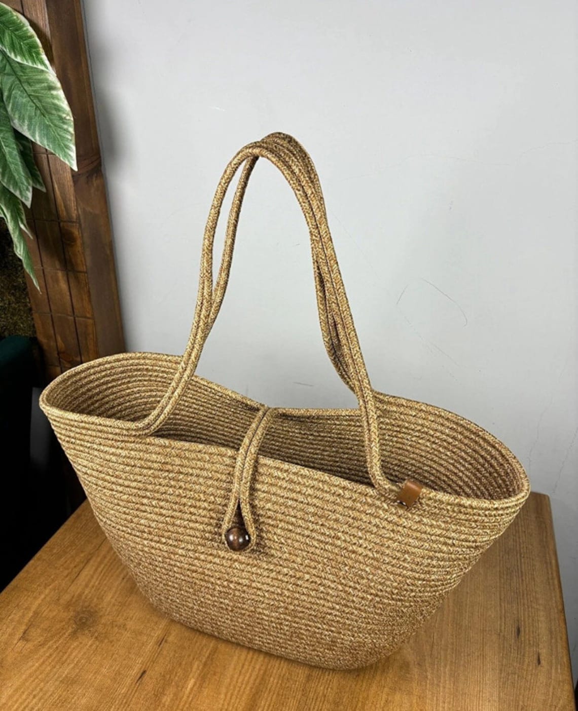Straw Bag, Straw Bag Beach, Basket Bag,shopping Basket, Cotton Rope Bag ...