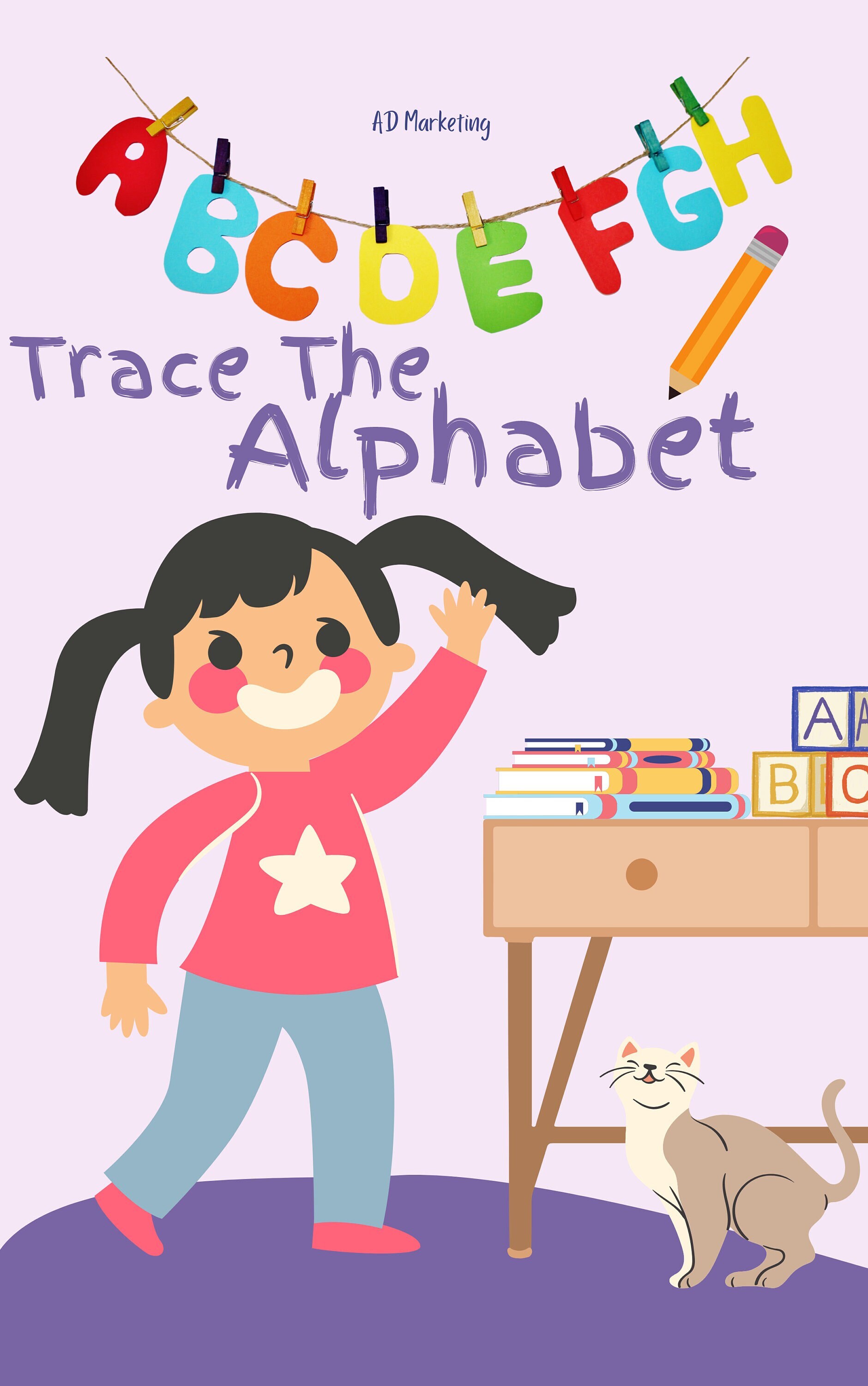 Trace the Alphabet Book: Uppercase Letter Tracing Practice Workbook - Etsy