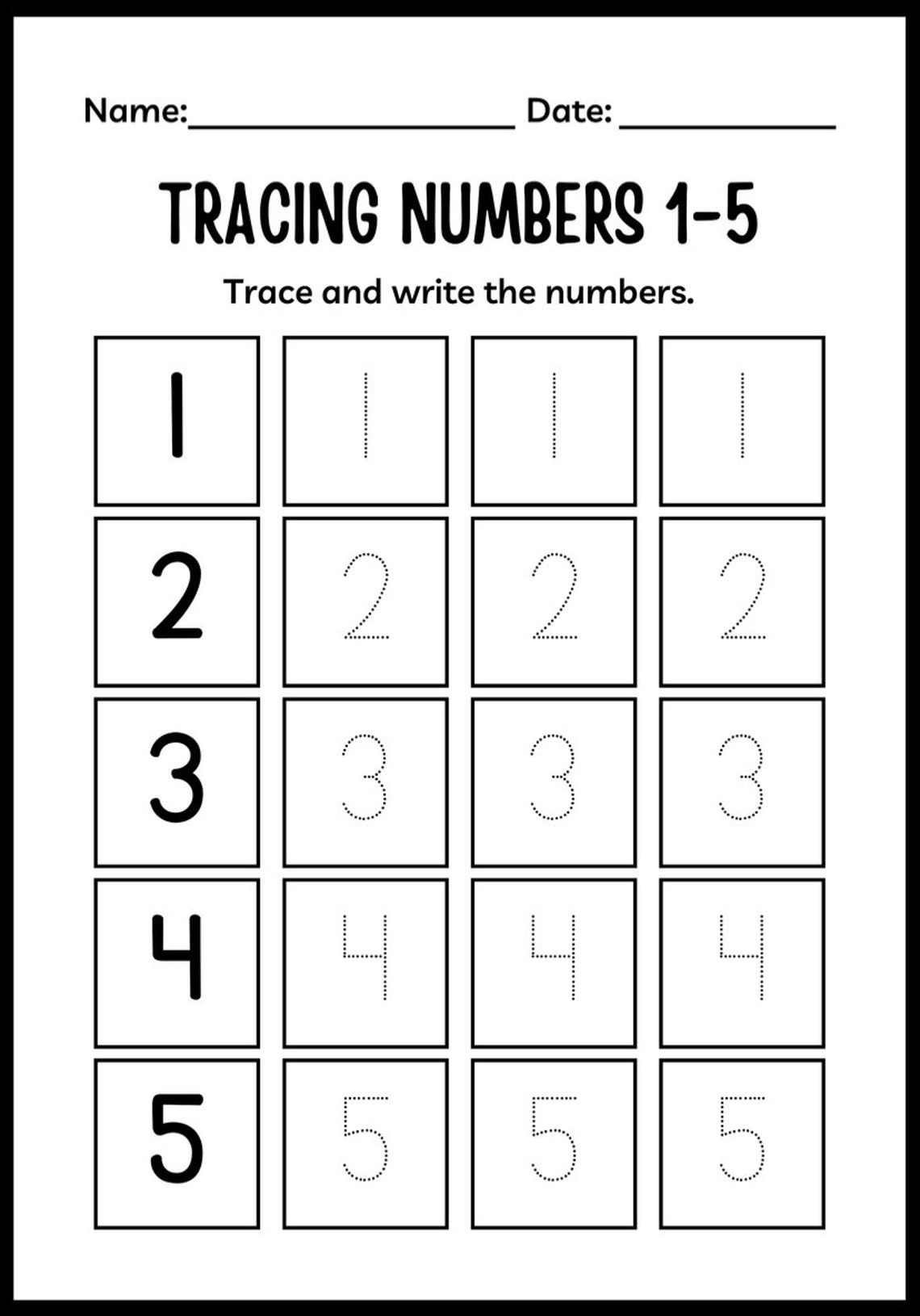 Preschool Learning Pack - Worksheet - Etsy