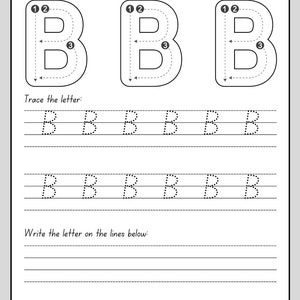 Trace the Alphabet Book: Uppercase Letter Tracing Practice Workbook - Etsy