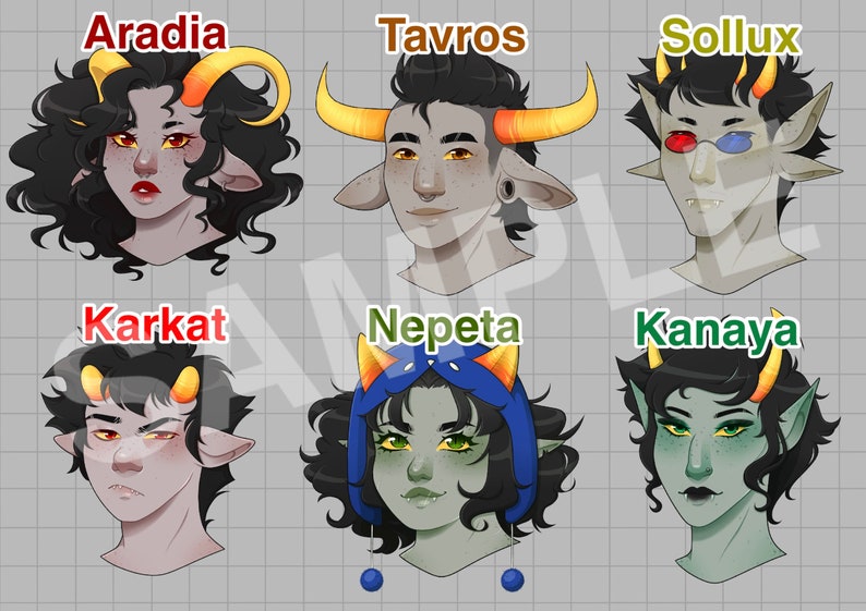 Homestuck Beta Trolls Acrylic Charms - Etsy