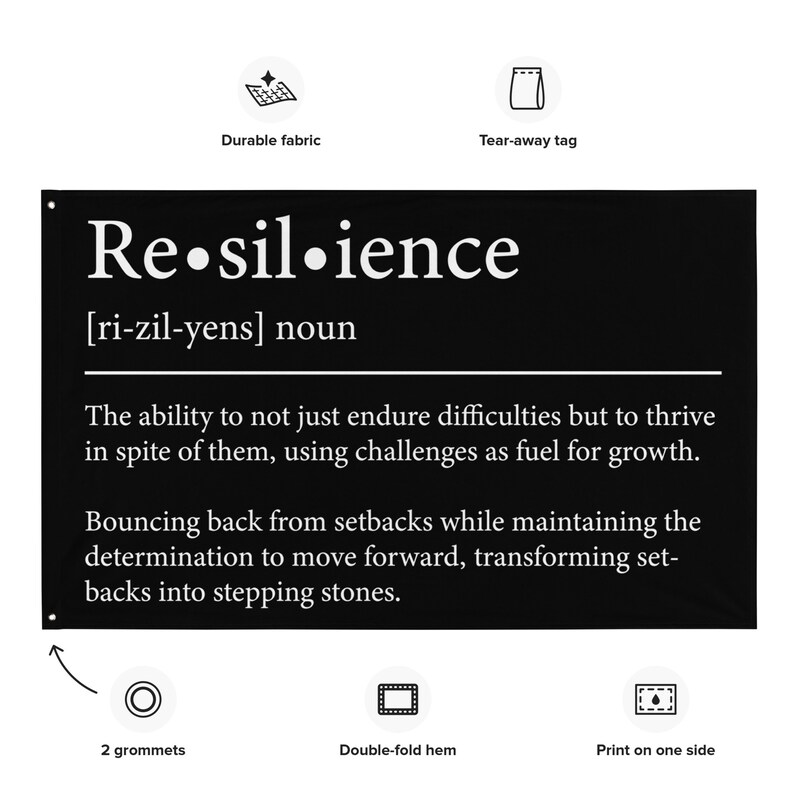 Definition of Resilience Flag Motivational Flag Home Gym - Etsy