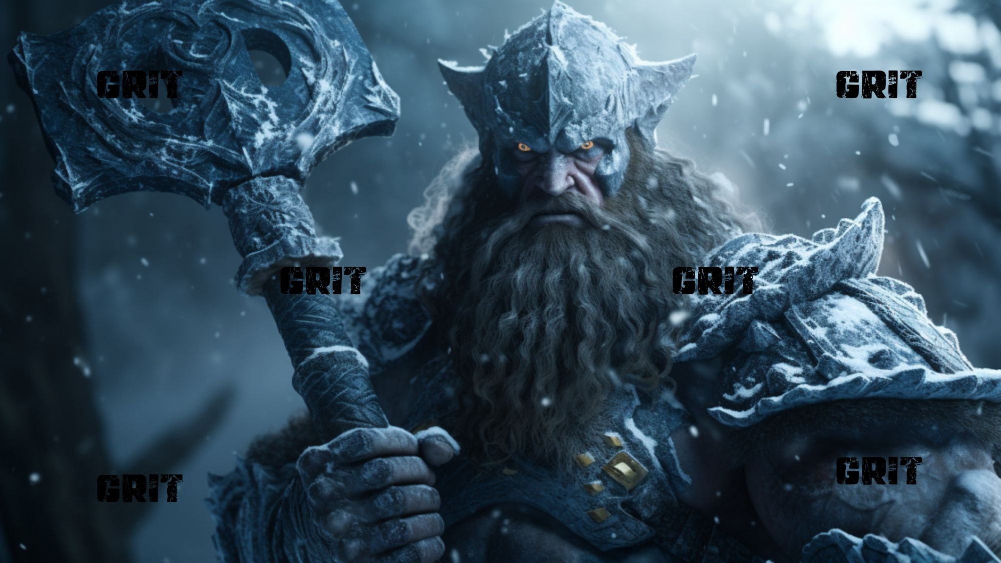 Dwarf Warrior Download, Winter Dwarf Instant Downloadable Wallpaper ...