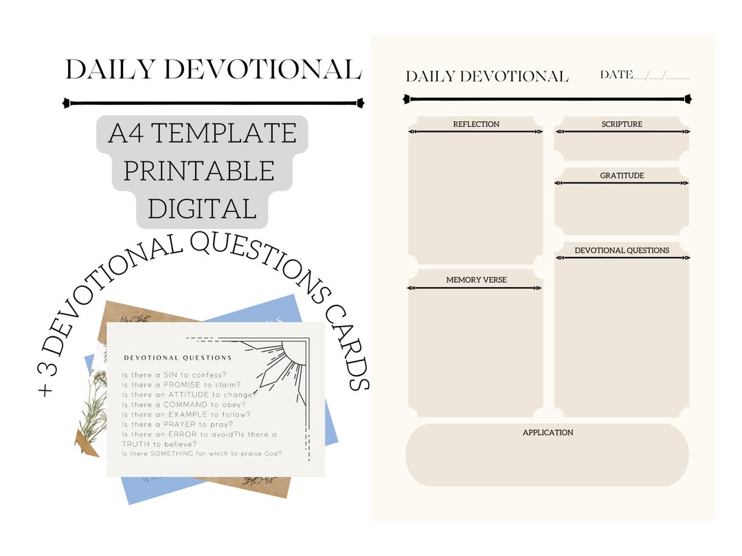Daily Devotional Template, Daily Devotional Journal, Bible Study ...