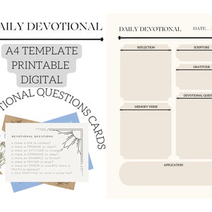 Daily Devotional Template, Daily Devotional Journal, Bible Study ...