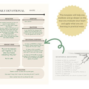 Daily Devotional Template, Daily Devotional Journal, Bible Study ...