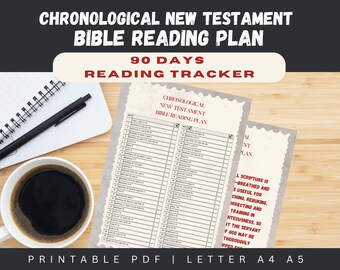 Chronological New Testament Tracker 3 Months Bible New Testament ...