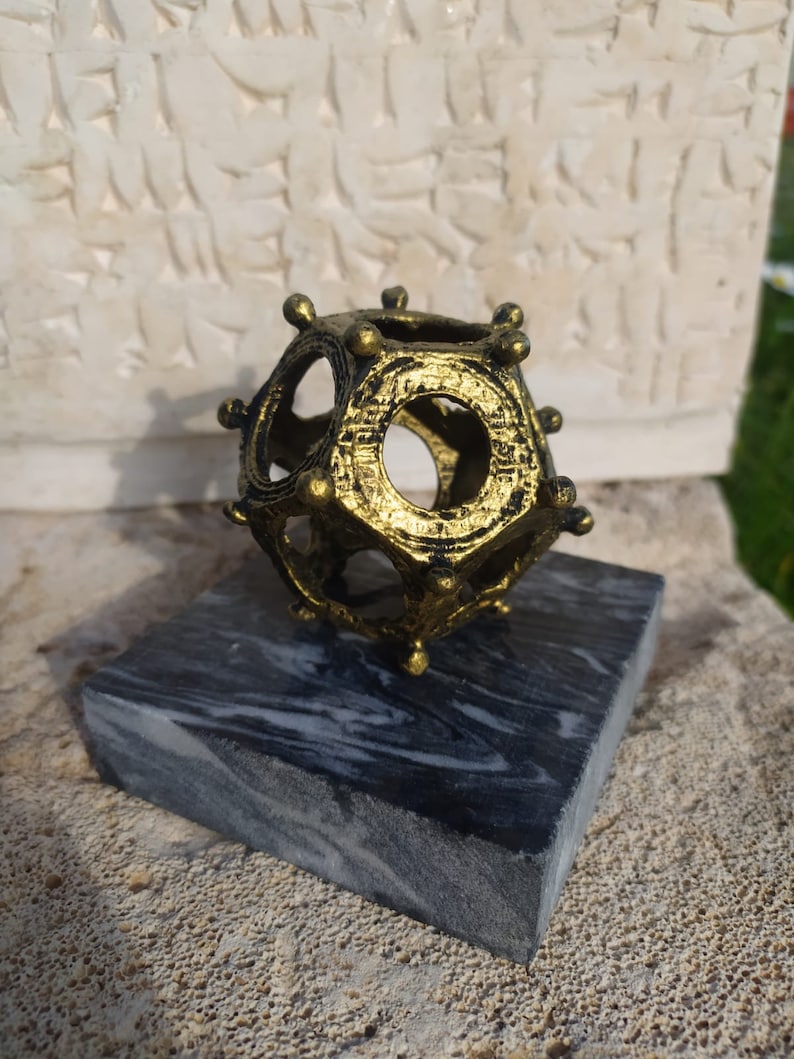 Roman Dodecahedron/ Golden Metal Replica - Etsy