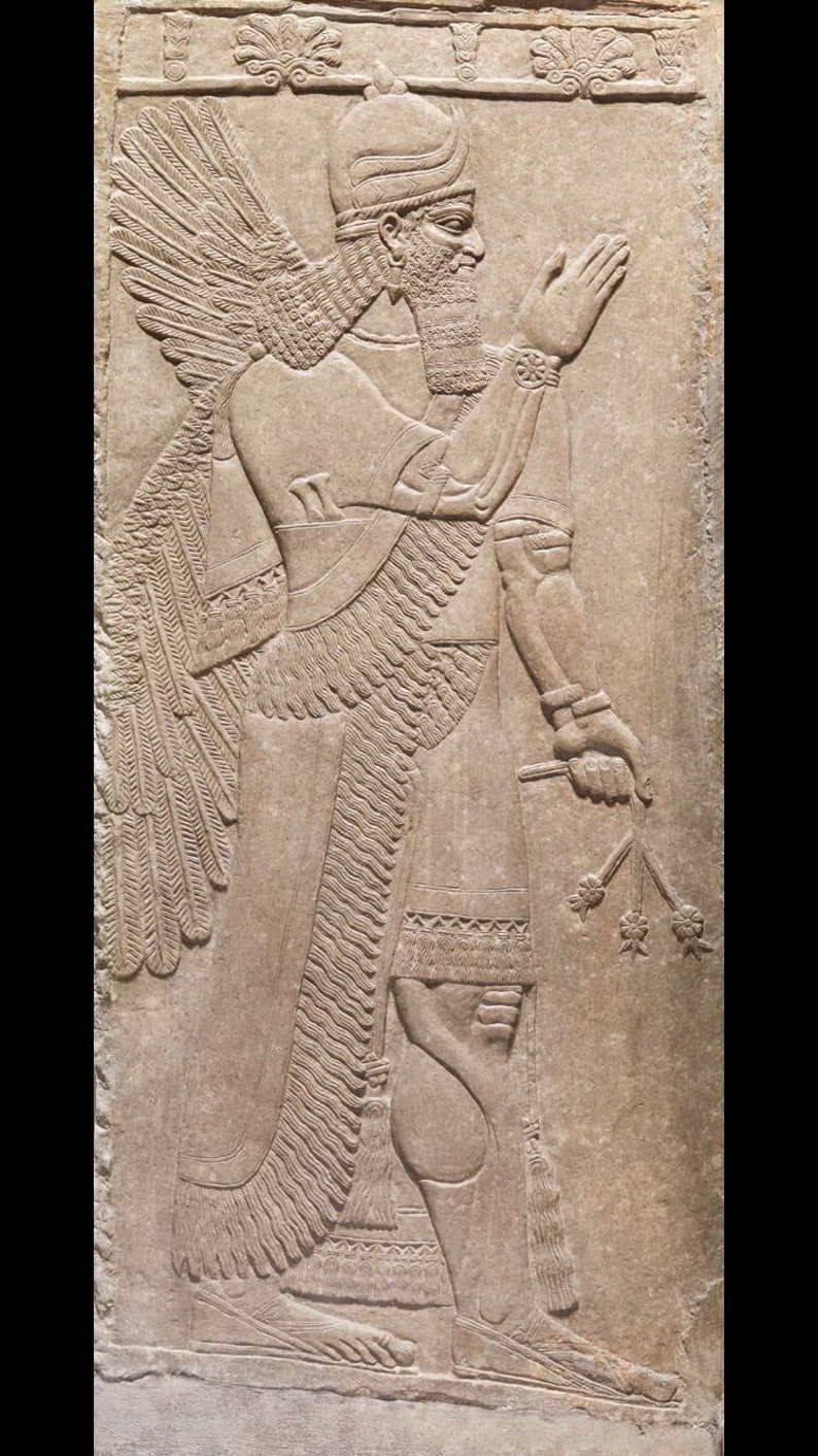 Ashurnasirpal II Nimrud Ninurta Temple Panel/ Mesopotamia Sumerian ...