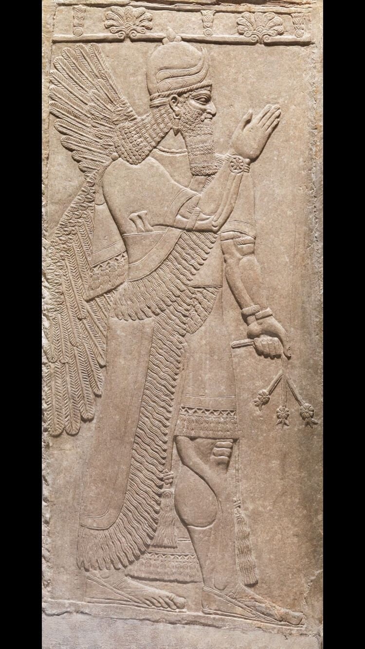 Ashurnasirpal II Nimrud Ninurta Temple Panel/ Mesopotamia Sumerian ...