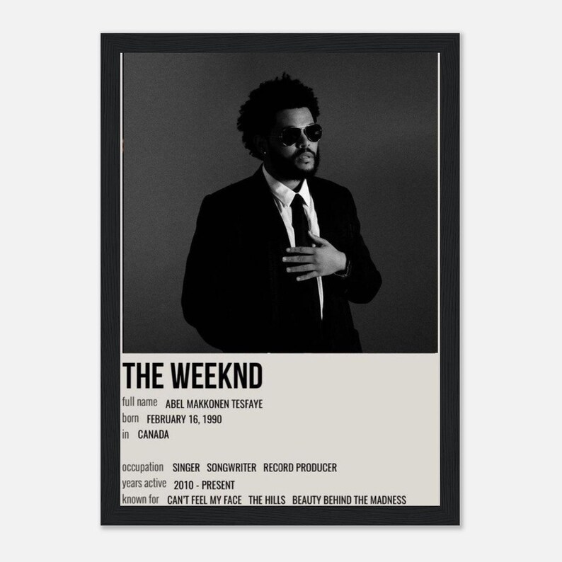 The Weeknd-themed Wall Art Elevate Your Space With the Star of Modern ...